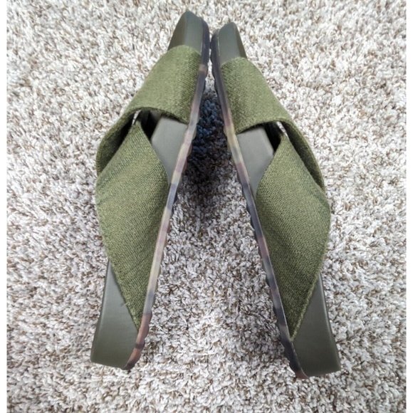 Rothy's | Shoes | Rothys The Weekend Slide Womens Green Cross Strap ...